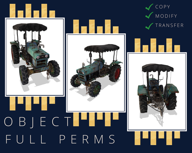 Second Life Marketplace - [ Object ] - Old Tractor